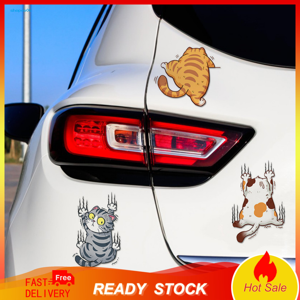 JJAM Autocolante De Aparador De Carro 3pcs Cat Scratch Car Sticker Set ...