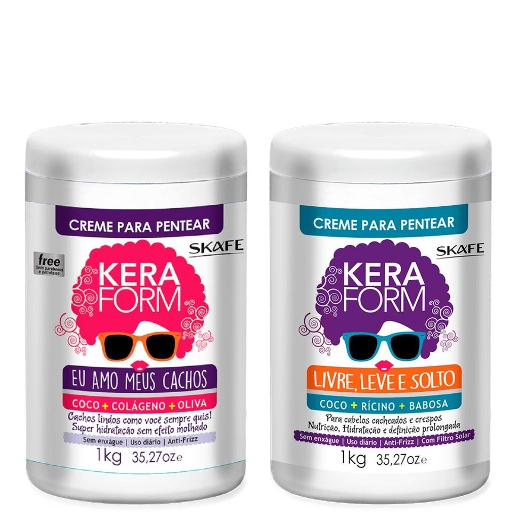 Kit 2 Und Keraform Creme Para Pentear Cachos 1kg | Shopee Brasil