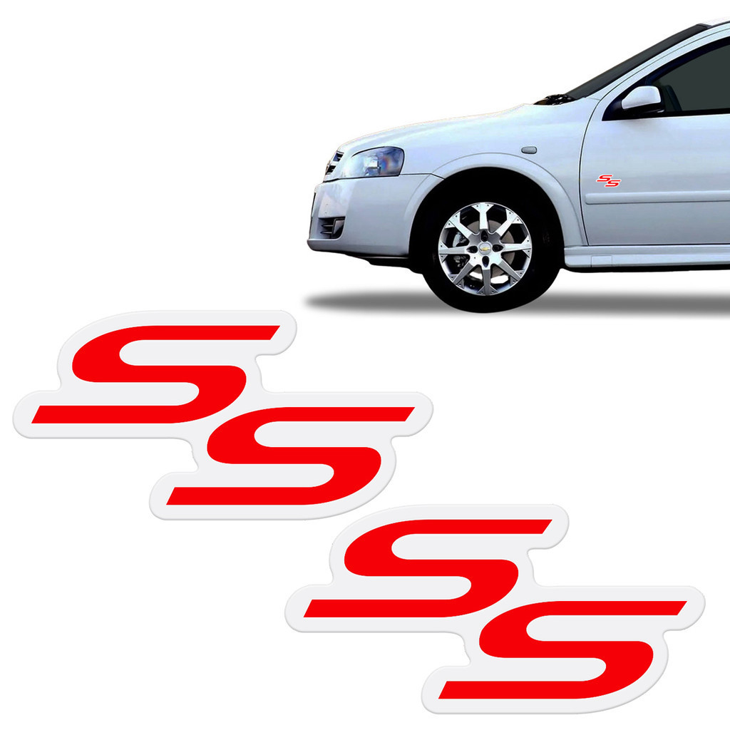 Par De Adesivo Vermelho SS Lateral Corsa / Astra / Meriva Genérico ...