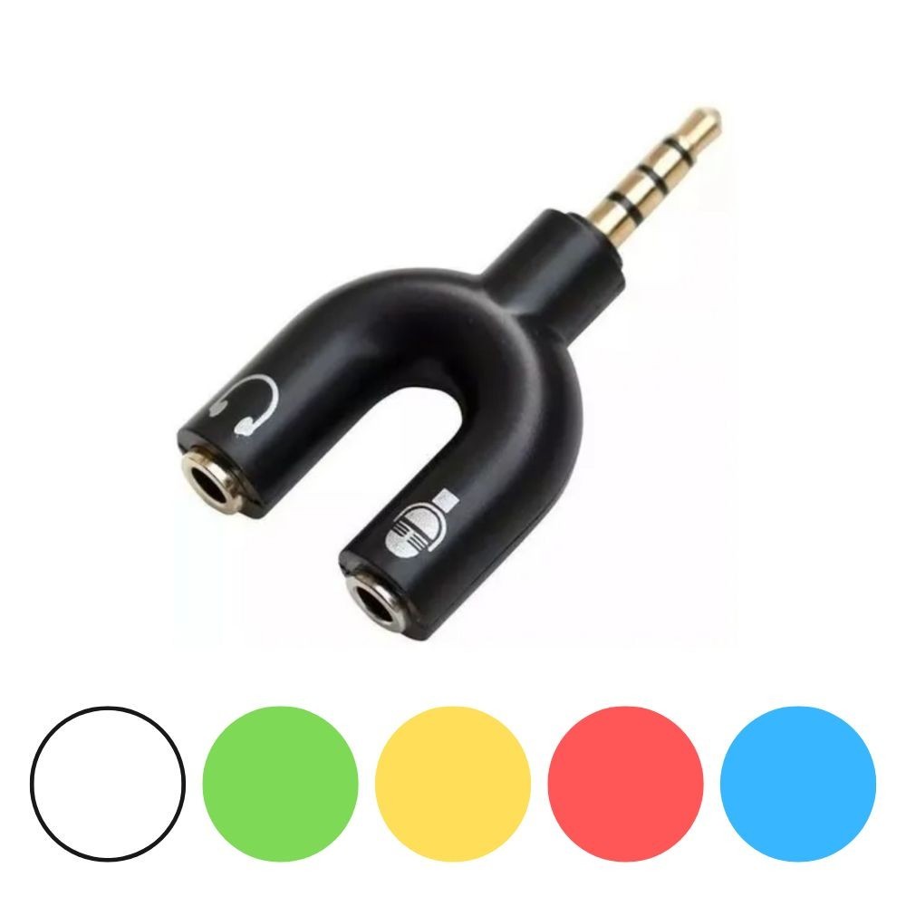 Kit 2 Adaptadores P3 P2 Fone E Microfone Headset Console | Shopee Brasil