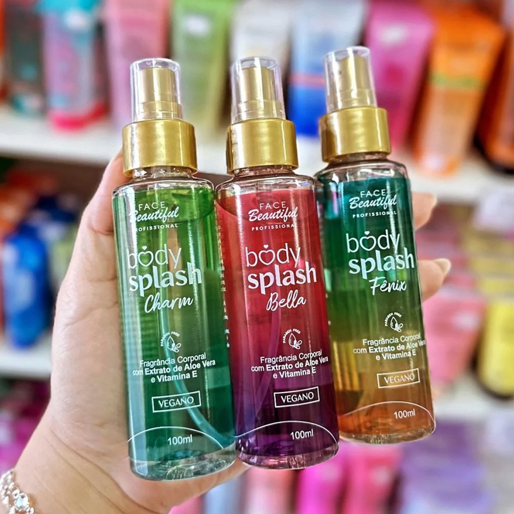 Kit 6 Body Splash Linha Face Beautiful 100ml Leve e Refrescante ...