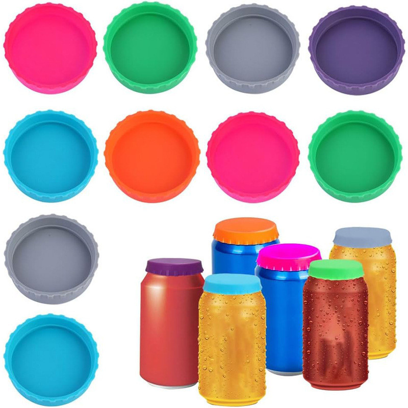 2pcs Tampas De Lata De Silicone Para Refrigerante , Reutilizáveis Sem ...