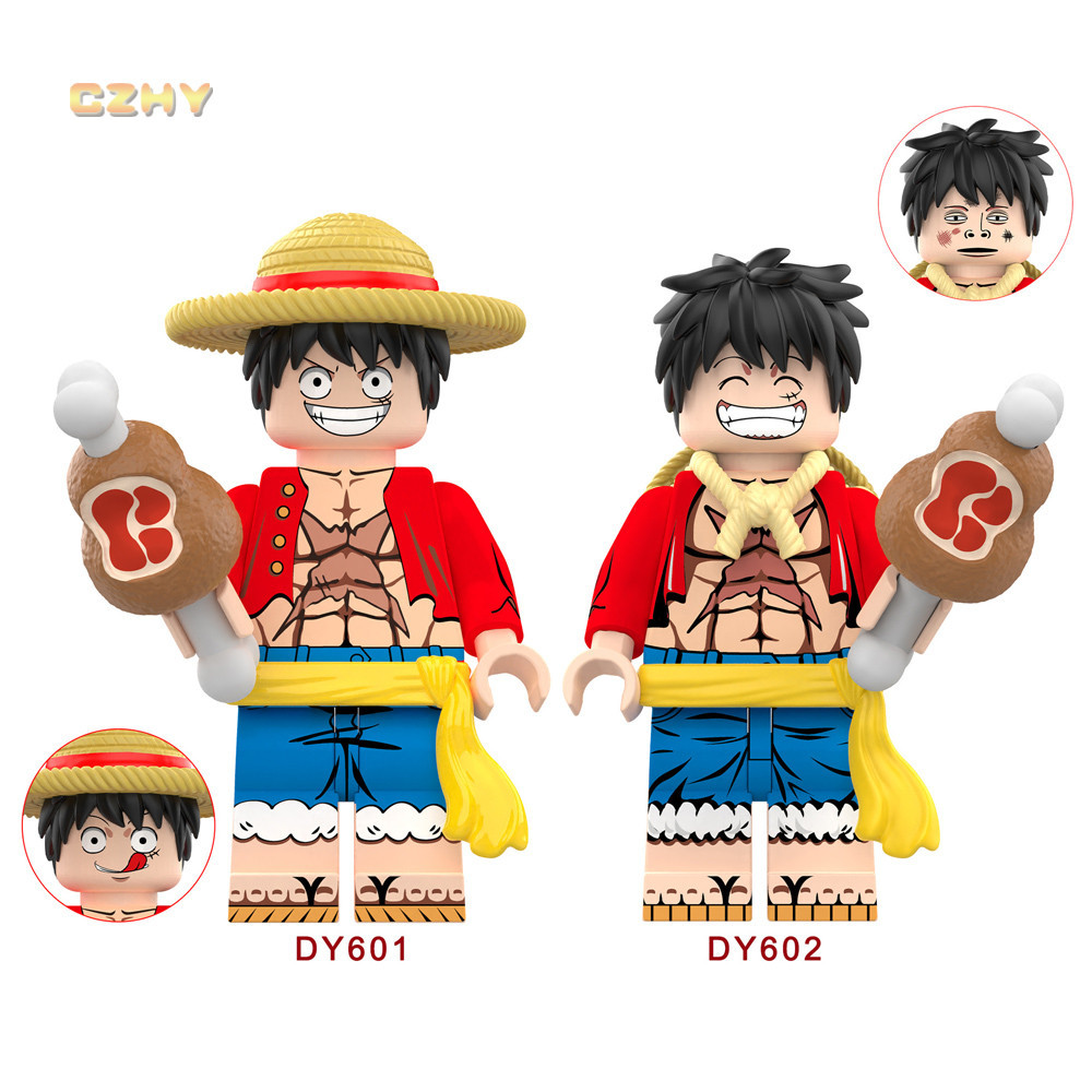 DY601 DY602 DY602 Anime Japonês Novo Mundo Luffy Mini Blocos De ...