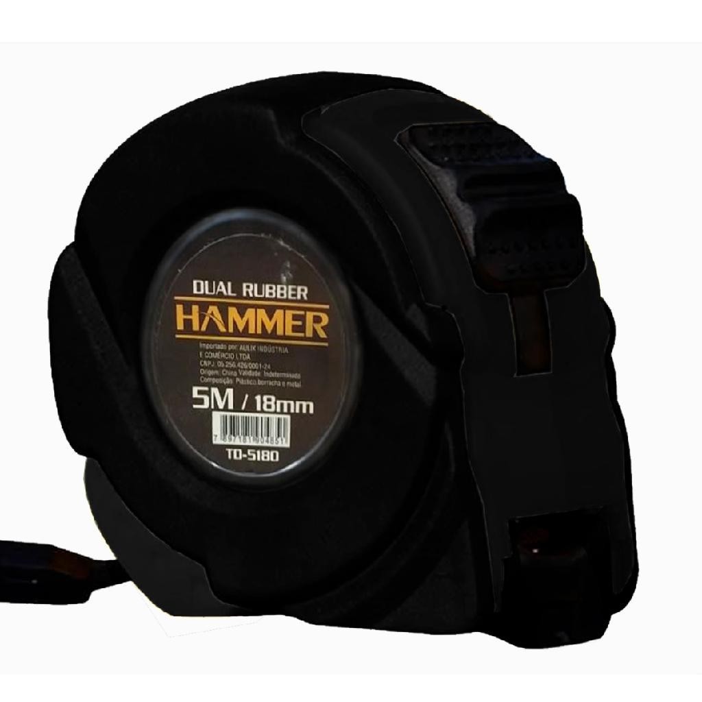 Trena 5 Metros Emborrachada Com Trava GYTD5180 Hammer | Shopee Brasil