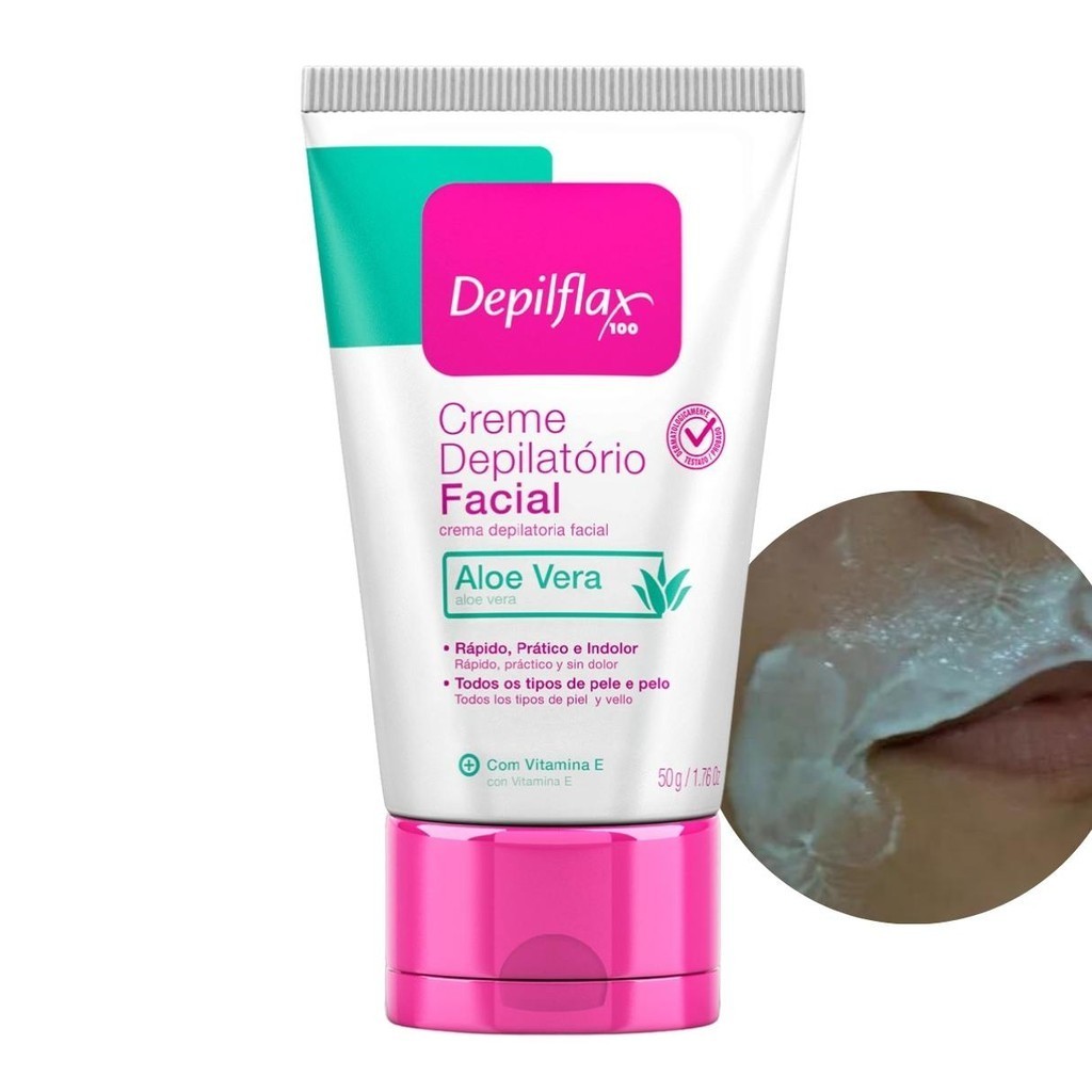 Creme Depilatório Facial Feminino Forte Remoção Pelos Depilflax 50g ...