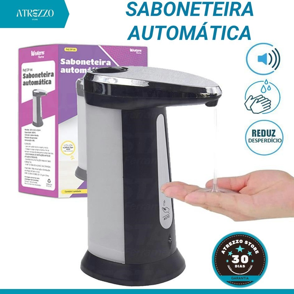 Saboneteira Automática Com Sensor Para Sabonete Líquido/Gel 380ml Para ...