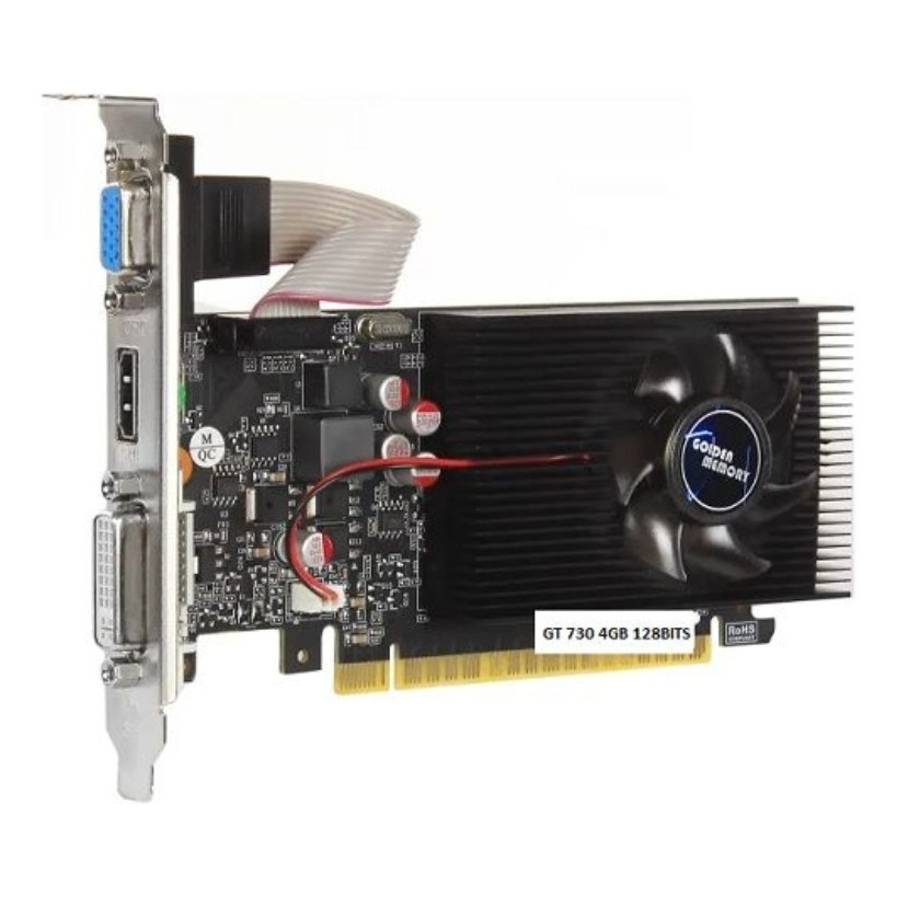 Placa De Video Gt 730 Nvidia Golden Memory Ddr3 4gb | Shopee Brasil