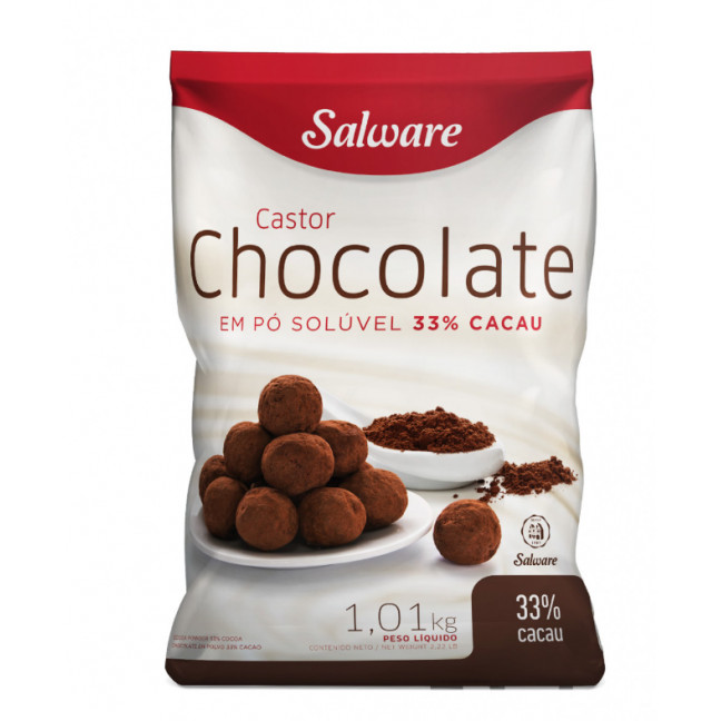 CHOCOLATE EM PÓ 33% CACAU - SALWARE - 1.01KG | Shopee Brasil