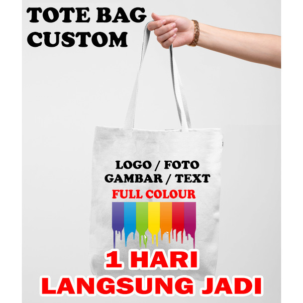 Tas Tote Bag Totebag Zipper Unidade De Impressão Em Tela Personalizada ...