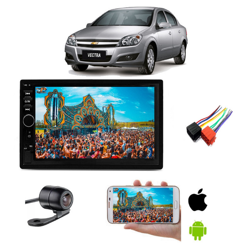 Mp5 Central Multimidia Moldura 2 Din Vectra Elegance +camera | Shopee Brasil