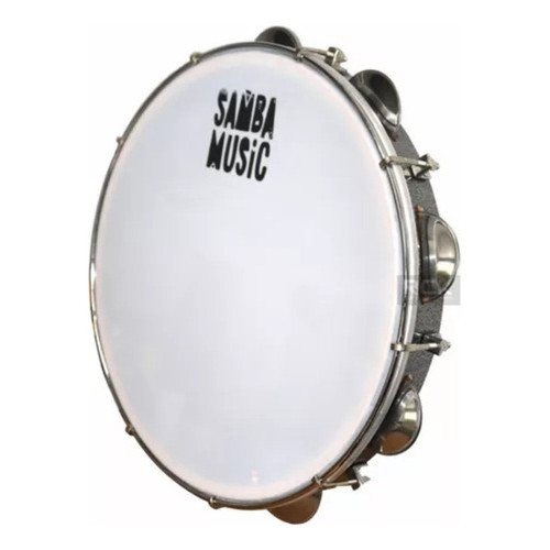 Pandeiro Profissional 12 Polegadas Samba Music PHX PD12LE TNT Titanium Com Pele Leitosa ...