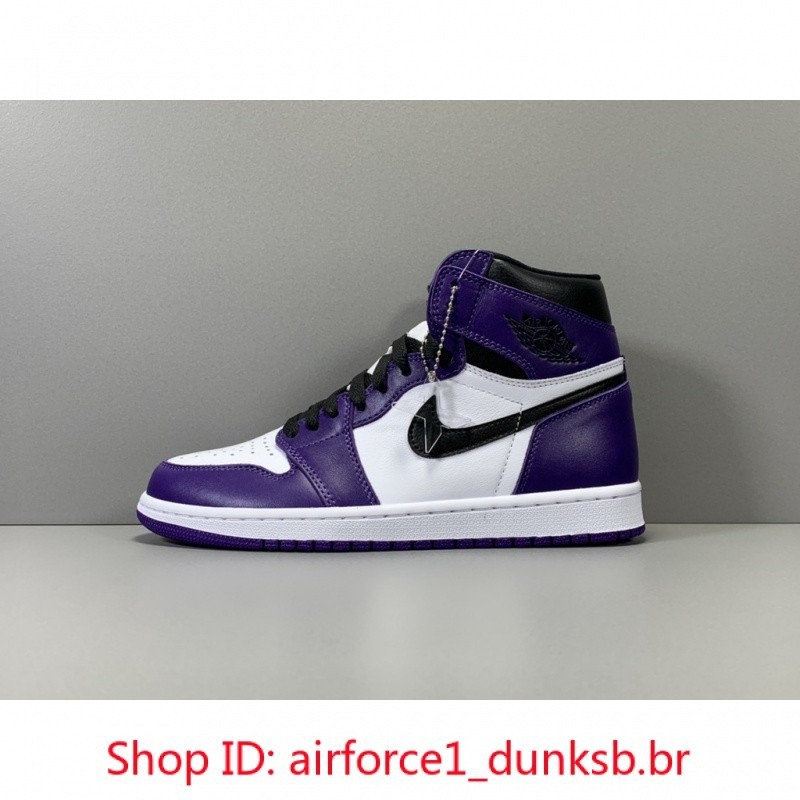 Nike Air Jordan 1 Retro Gaoyuan Roxo Branco 555088 500 | Shopee Brasil