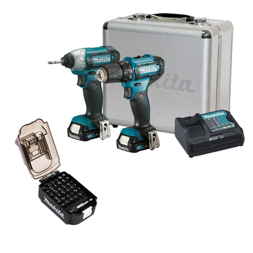 Combo Makita 12v Clx224sax com furadeira/parafusadeira Df333d + Parafusadeira Impacto Td110d ...