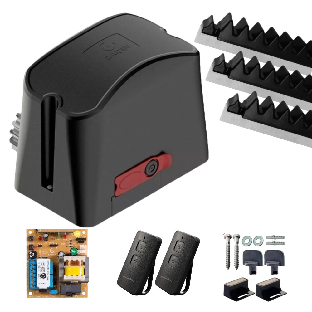 Kit Motor Portão Deslizante Garen 127v Dz 1/4 3,5mts Cremalheira ...