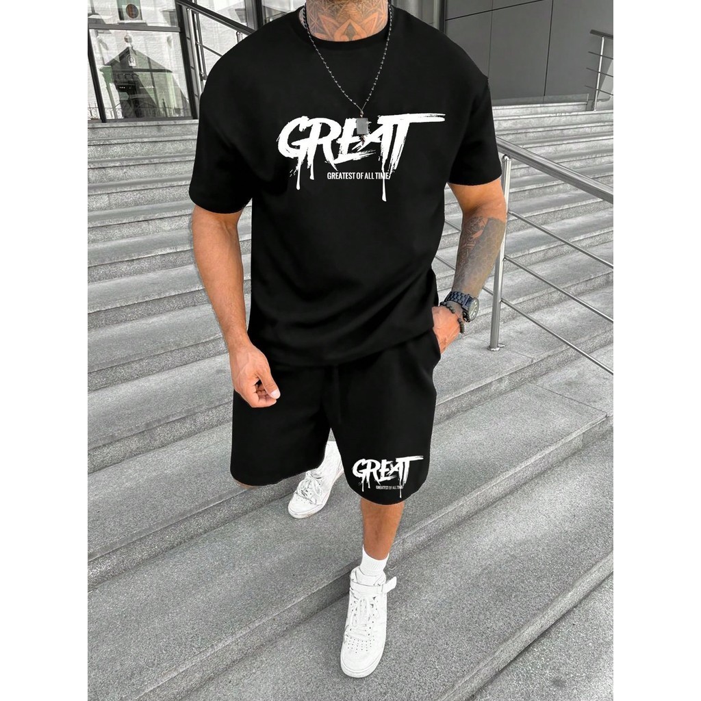 Conjunto masculino trap streetwear estiloso camiseta TRADICIONAL e ...