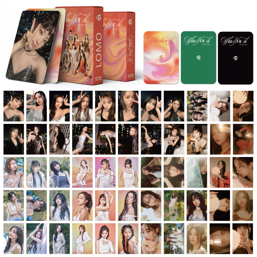 55pcs TWICE Lomo cards With Youth I GOT YOU Photocards MISAMO Nayeon Jeongyeon Momo Sana Jihyo ...