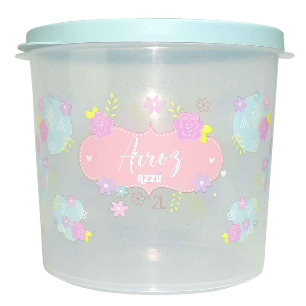POTE PORTA ARROZ GRÃOS COZINHA TAMPA VEDAÇÃO 2KG BPA FREE | Shopee Brasil