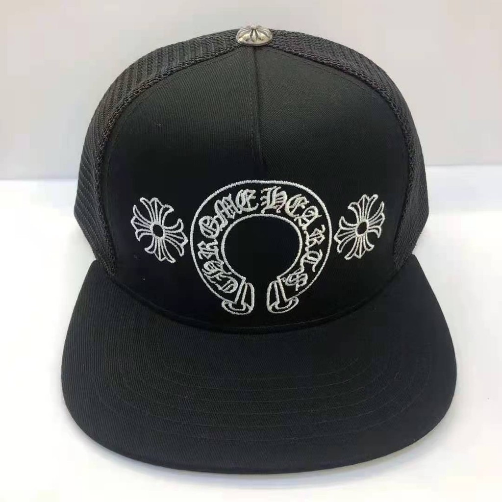 Chrome Hearts Hat Sanskrit Embroidered Peaked Cap Couple Style | Shopee ...