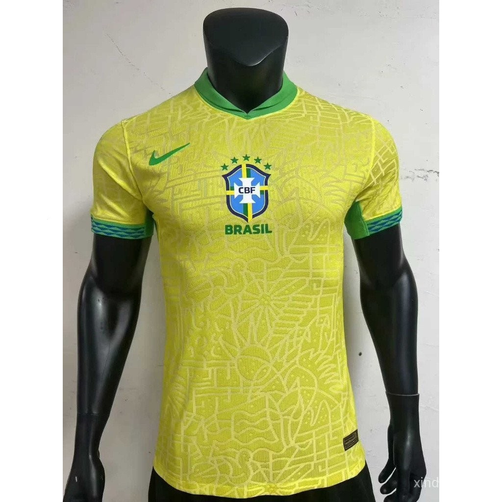 2024 Players Brasil Home Football Shirt XWKN | Shopee Brasil
