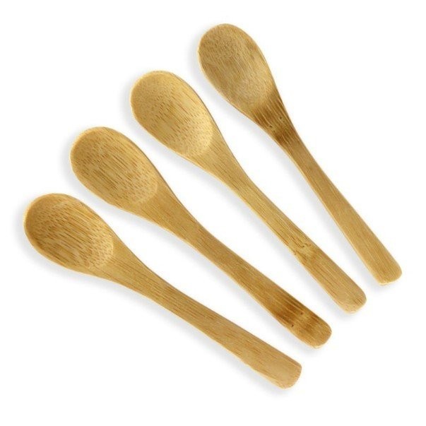 Kit de 4 Mini Colheres de Bambu 9,5cm Kit de 4 Mini Colheres de Bambu 9 ...