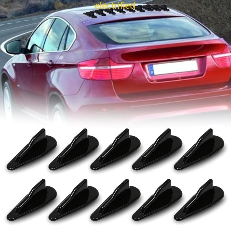Ele Universal Black Color Car Roof Fish Fin Spoiler Conjunto De Asas De ...