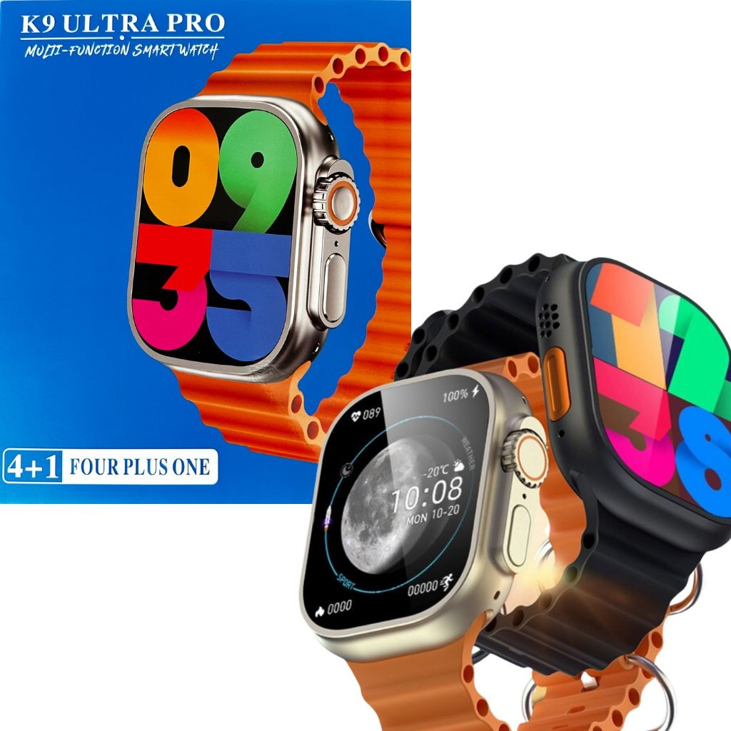 Smartwatch K9 Ultra Pro 49mm Series 9 com 4 Pulseiras Faz Chamadas IP67 ...