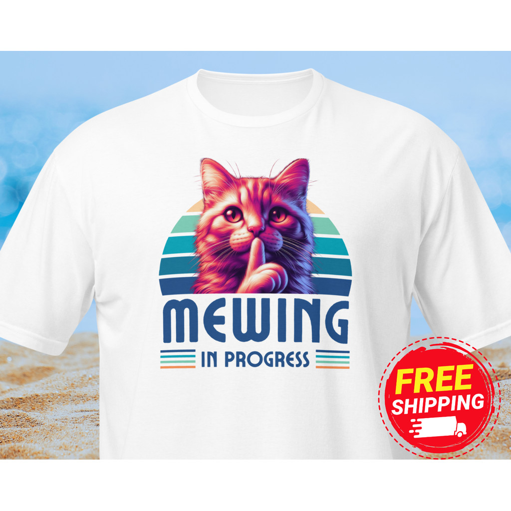 2025 Camisa De Presente Engraçado Mewing Unissex Mew Rizzler Gyatt Bruh ...