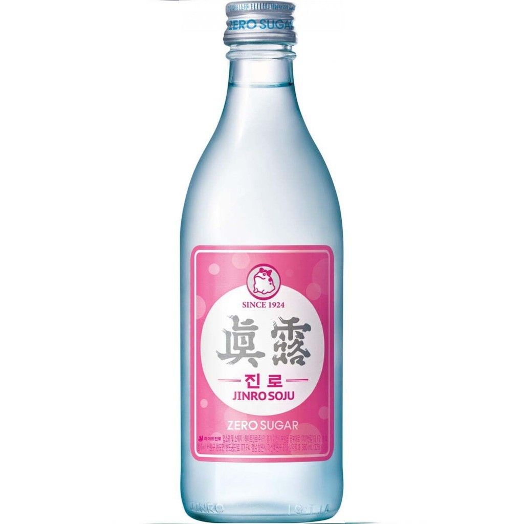 BEBIDA COREANA JINRO SOJU ZERO SUGAR PINK 360ML | Shopee Brasil