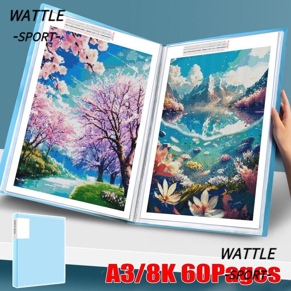 WATTLE Livro De Armazenamento De Pintura , Organizador De Dados De Bolso Pasta De Álbum De Fotos ...
