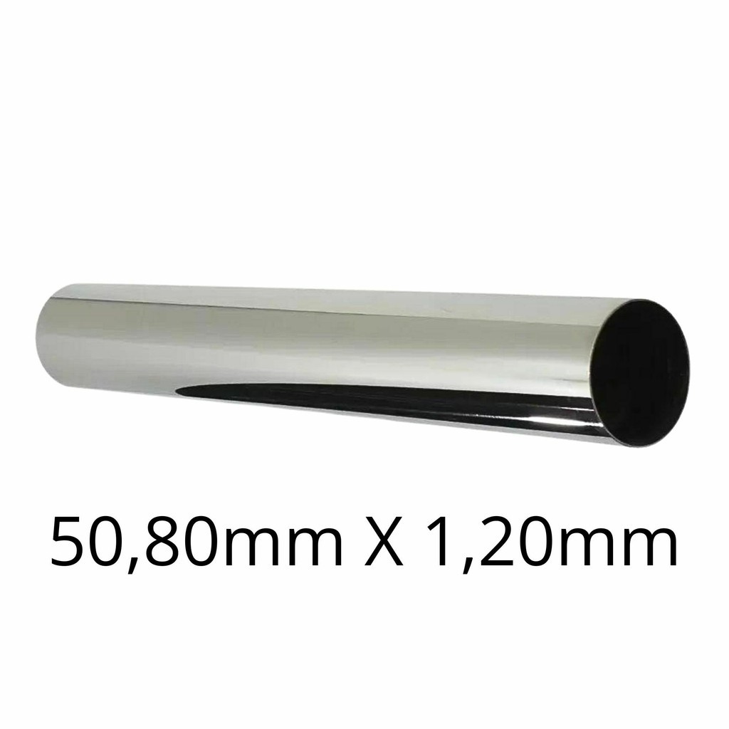 Tubo INOX - 50,80mm x 1,20mm - Polido - 304/L - c/c - 20cm | Shopee Brasil