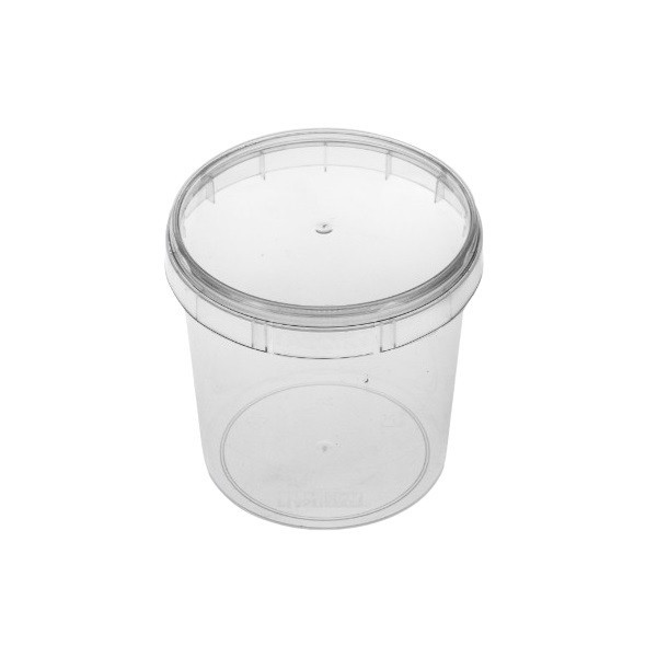 Pote Plástico Redondo 500ml Crystal Com Tampa Lacre Plastilânia Pacote 10 Unidades | Shopee Brasil