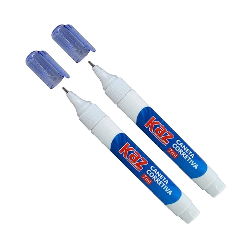 2 Caneta Corretiva 7ml Corretivo Escolar 0.7mm | Shopee Brasil