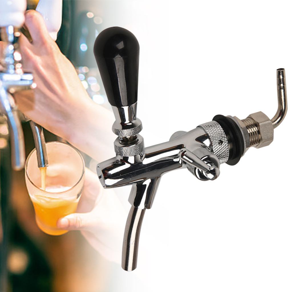 Torneira De Cerveja Caseira Com Controle De Fluxo De Haste Curta , Kegerator Bar Cornelius ...