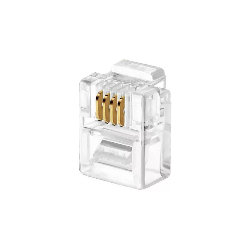 CONECTOR RJ-11 (6 VIAS X 4 CONTATOS) - MP6P4C - EMBALAGEM COM 1.000 ...