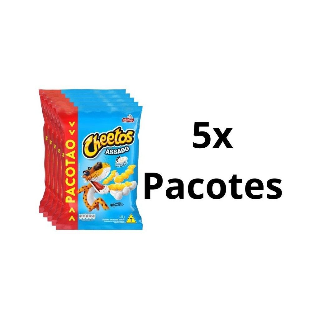 KIT SALGADINHO CHEETOS ONDA 105G COM 5 UNIDADES | Shopee Brasil