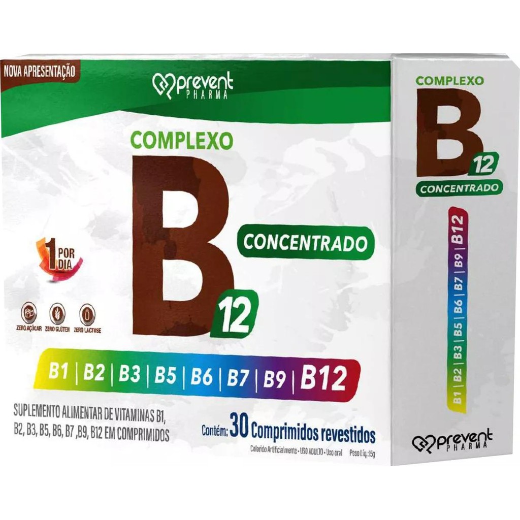 Complexo B12 Concentrado 30 Cápsulas - Prevent | Shopee Brasil