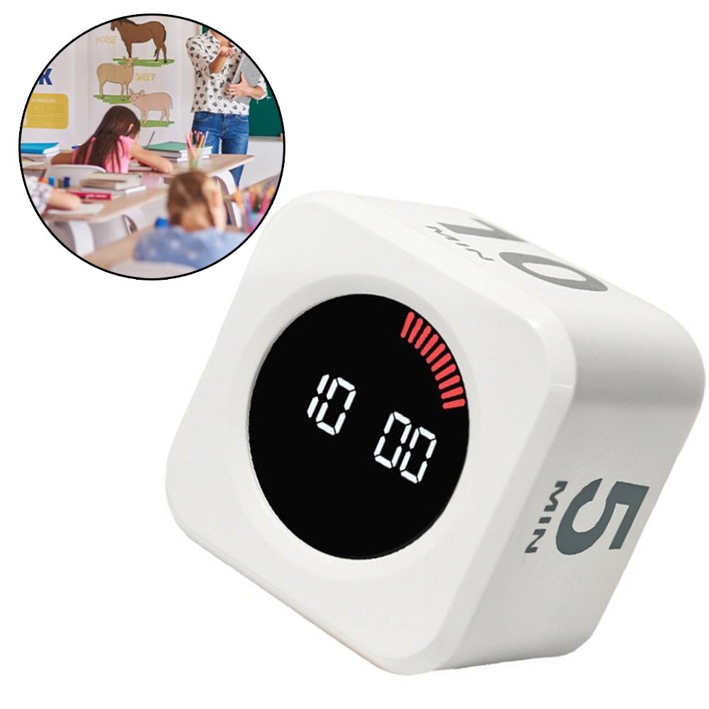 Temporizador Visual LED Sensor De Gravidade Flip Time Management Timer De Contagem Regressiva ...