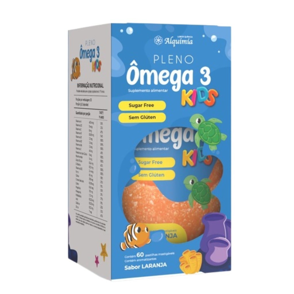 Pleno Ômega 3 Peixinhos Kids 30 gomas Sabor Laranja Ômega 3 para ...