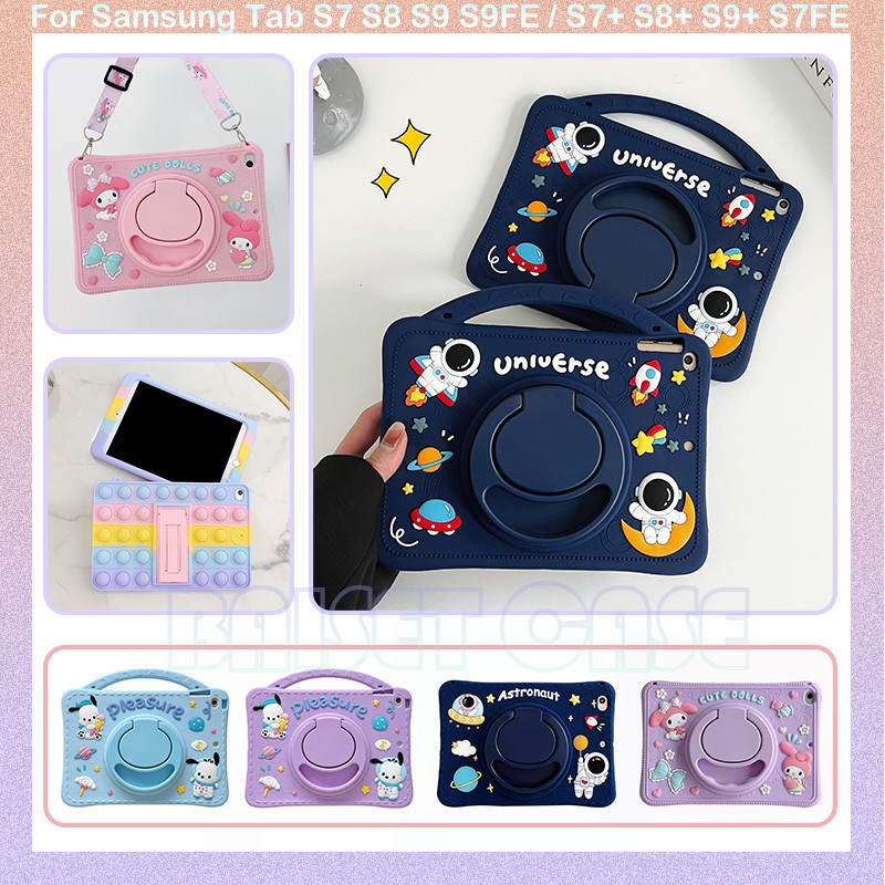 Para Samsung Tab S7 S8 S9 S9 FE X700 X710 S7 + S8 + S9 + S7 S9 Plus T730 X800 X810 Capa Flexível ...