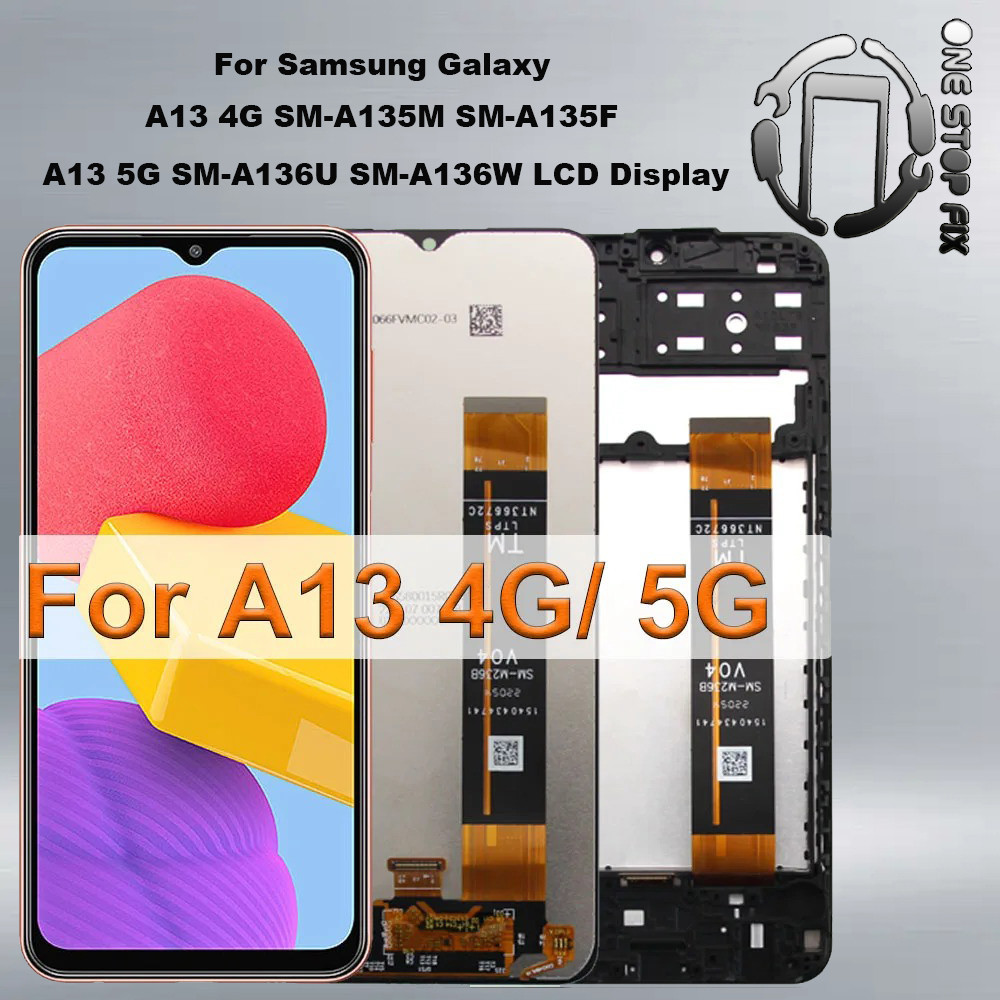 IPS Para Samsung Galaxy A13 4G/5G LCD SM-A136U A136B A135F A135M Substituir Tela Sensível Ao ...