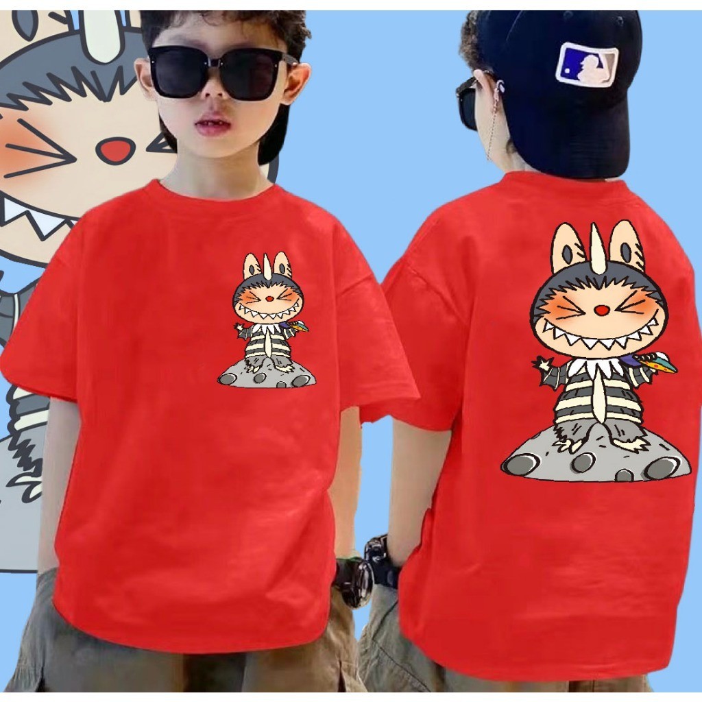 2024 Labubu & Labu Boo Kids T-Shirt-Arte Única De Desenho Animado Para ...