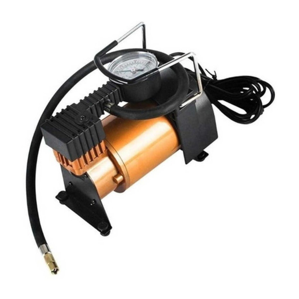 Mini Compressor Ar Em Metal 140 Psi 12v Carro Moto Bike Bola | Shopee ...