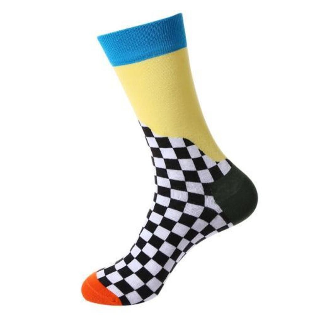 Kit 3 pares Meias Cano Longo Coloridas Divertidas | Shopee Brasil