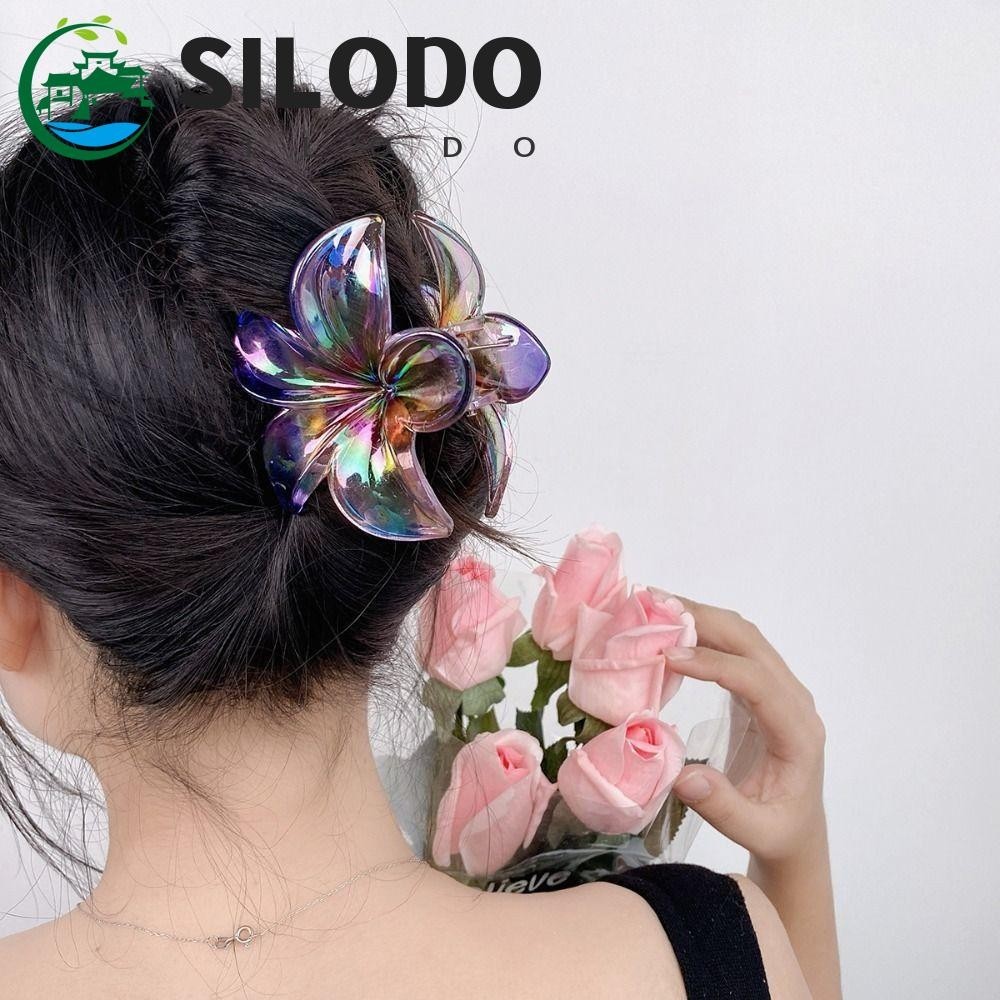 SILODO Grampo De Cabelo Florido , Transparente Geometria De Plástico Da ...