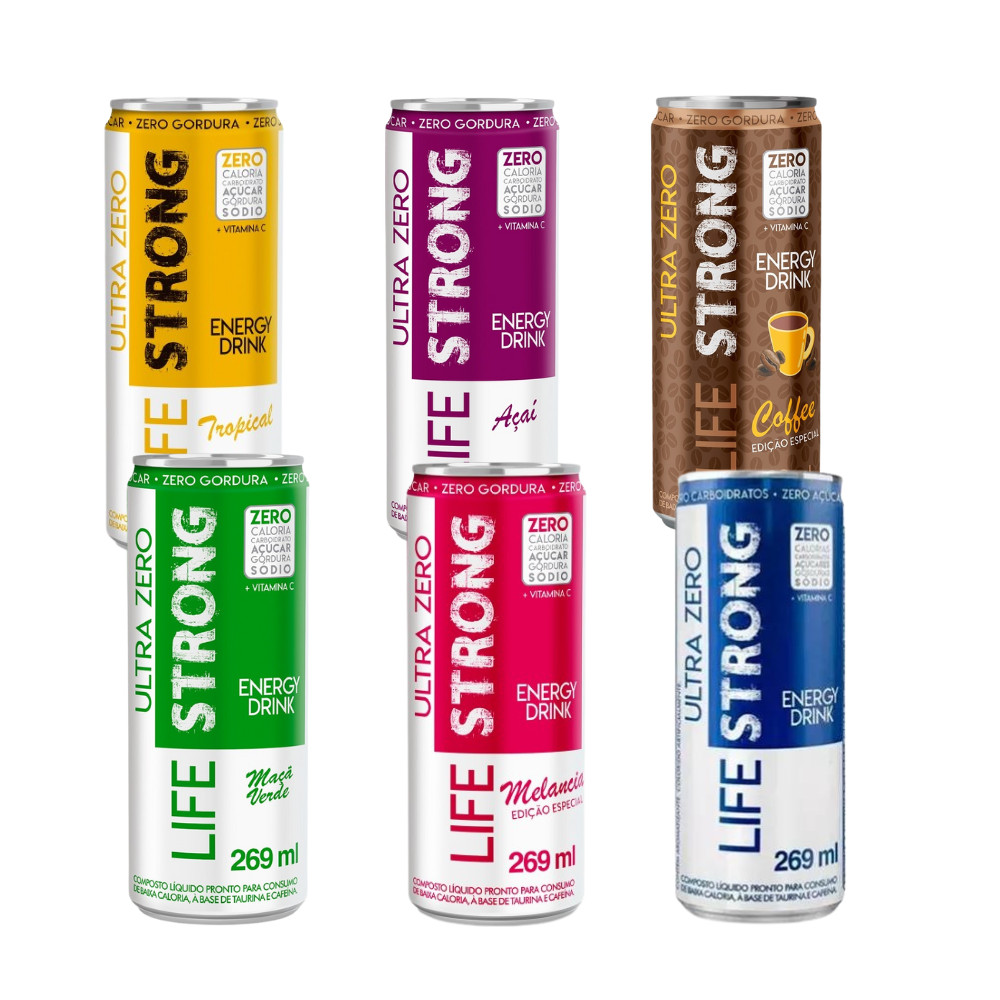 Kit energetico life strong energy zero açucar 269ml c/ unid | Shopee Brasil