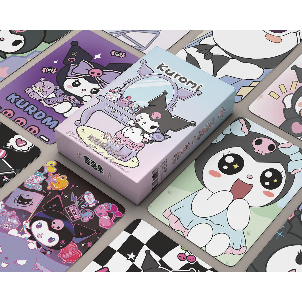 50-55pcs Manga Manhwa Laser Holographic Lomo Cards Kuromi Hidden love ...