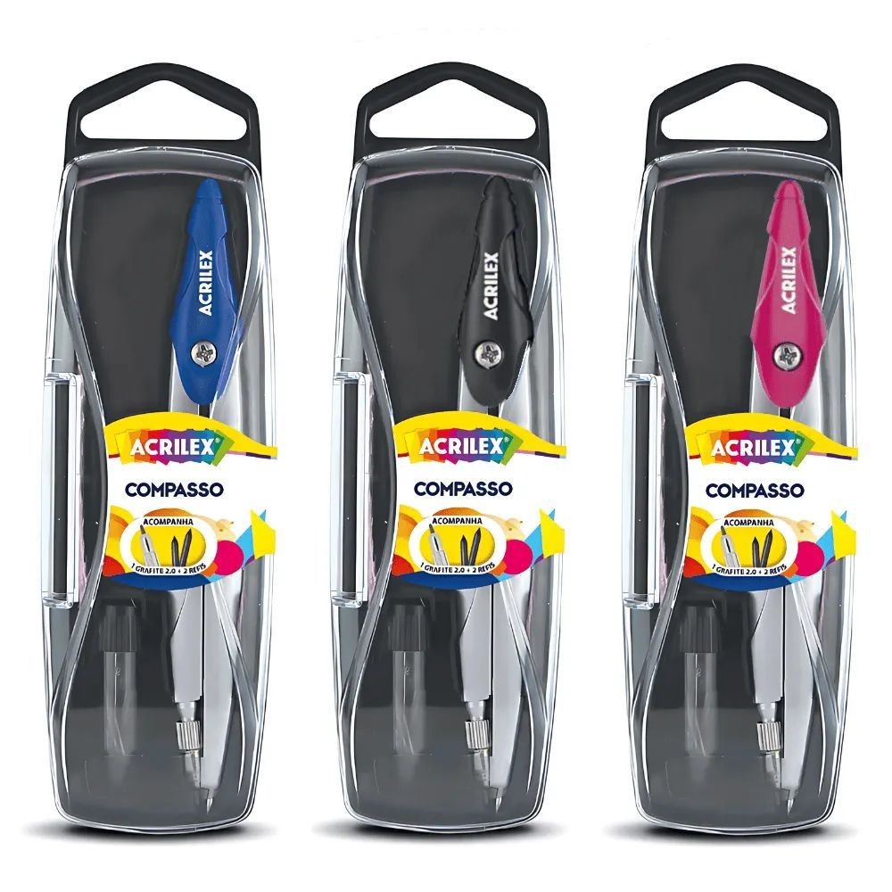 Kit de Compasso Acrilex - Escolha a Cor | Shopee Brasil
