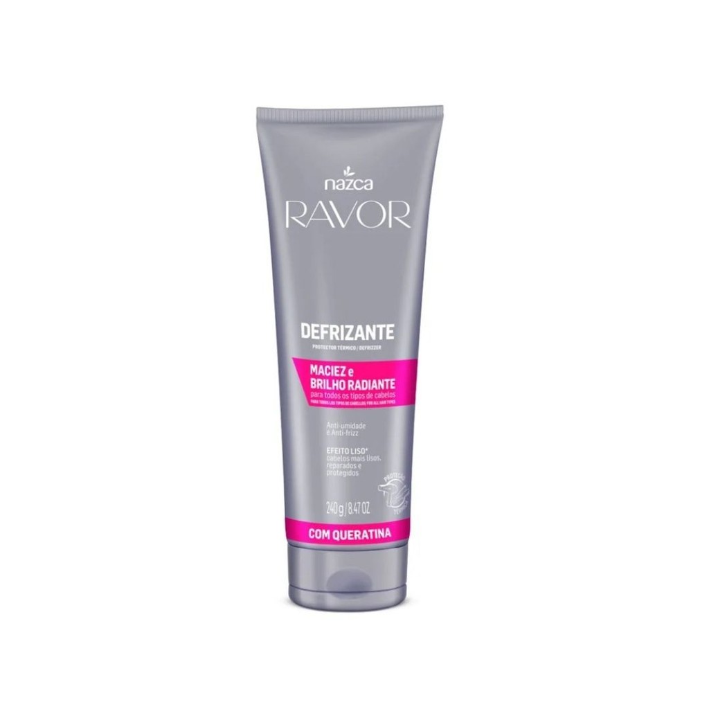 Defrizante Ravor Com Queratina Efeito Liso 240g | Shopee Brasil