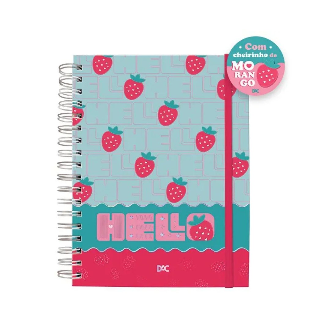 Caderno Smart Mini Hello DAC Cherinho de Morango | Shopee Brasil
