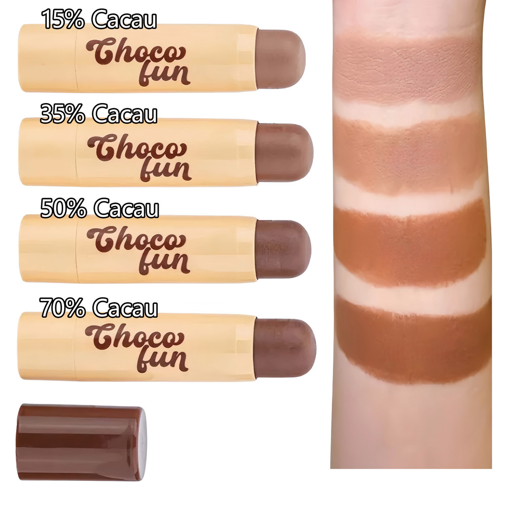 Kit C/4 Contorno Stick Choco Fun Fenzza FZ27009 8g*4 | Shopee Brasil